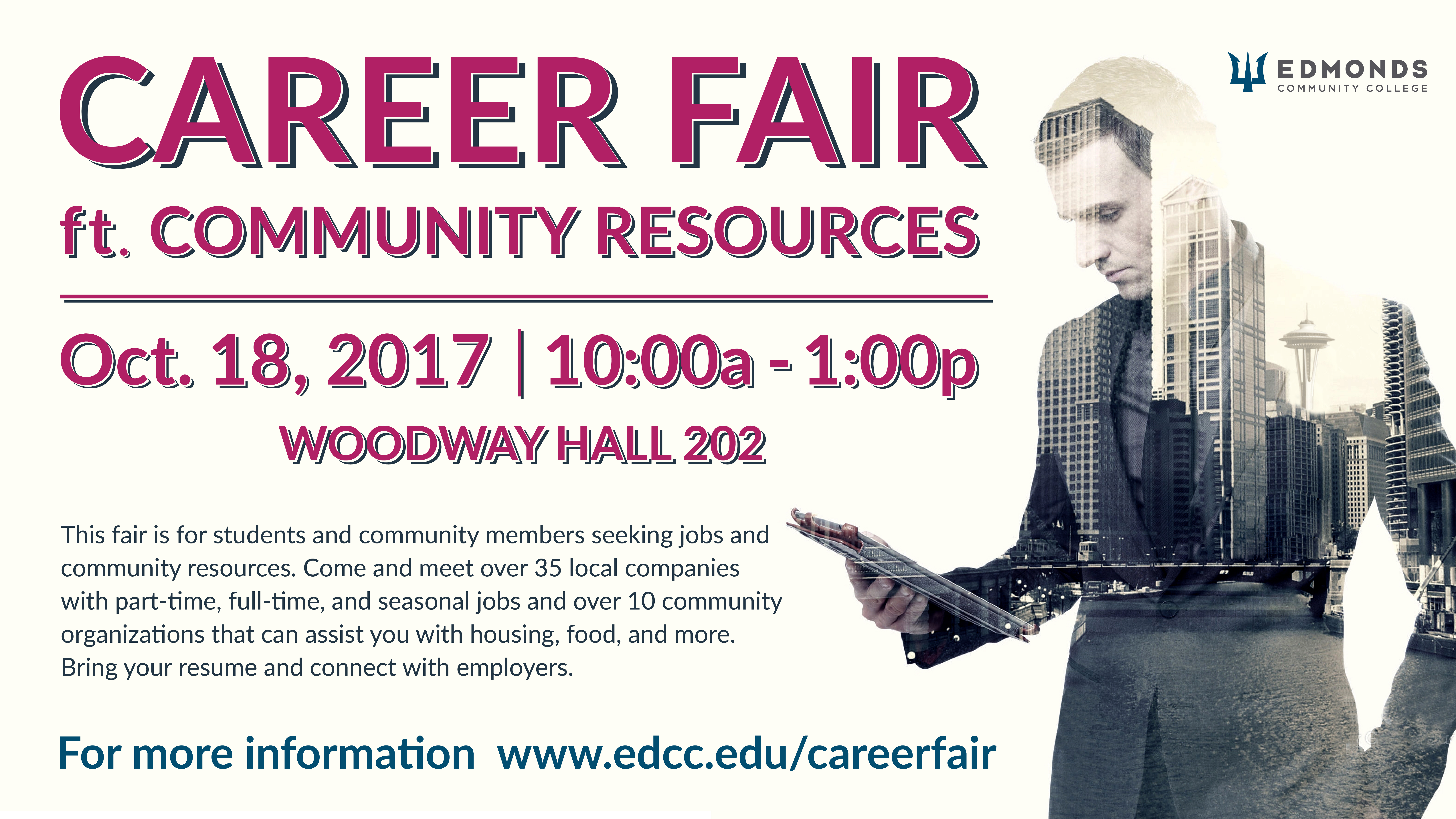 Edmonds CC to host fall quarter career fair, Oct. 18 | Edmonds College