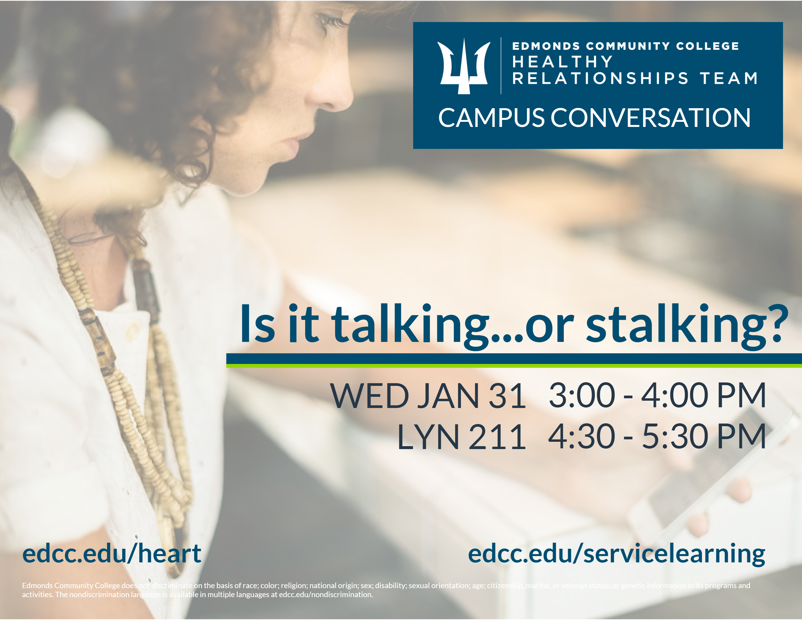 Edmonds CC to hold community conversation about stalking awareness ...